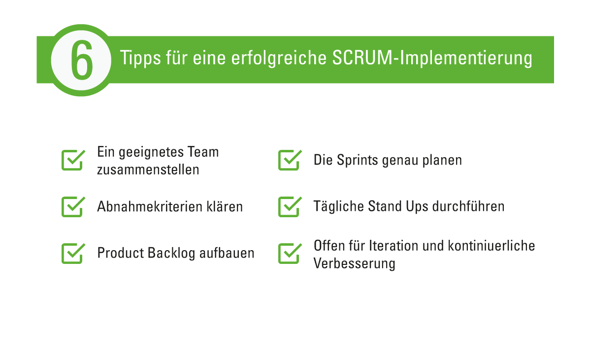 6 Tipps für eine erfolgreiche SCRUM-Implementierung
